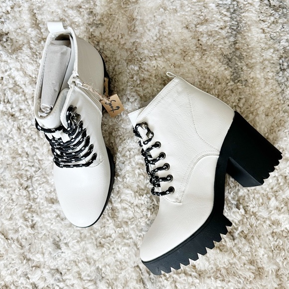 Seven7 | Shoes | New Seven7 Flat Iron Combat Lace Up Boots | Poshmark